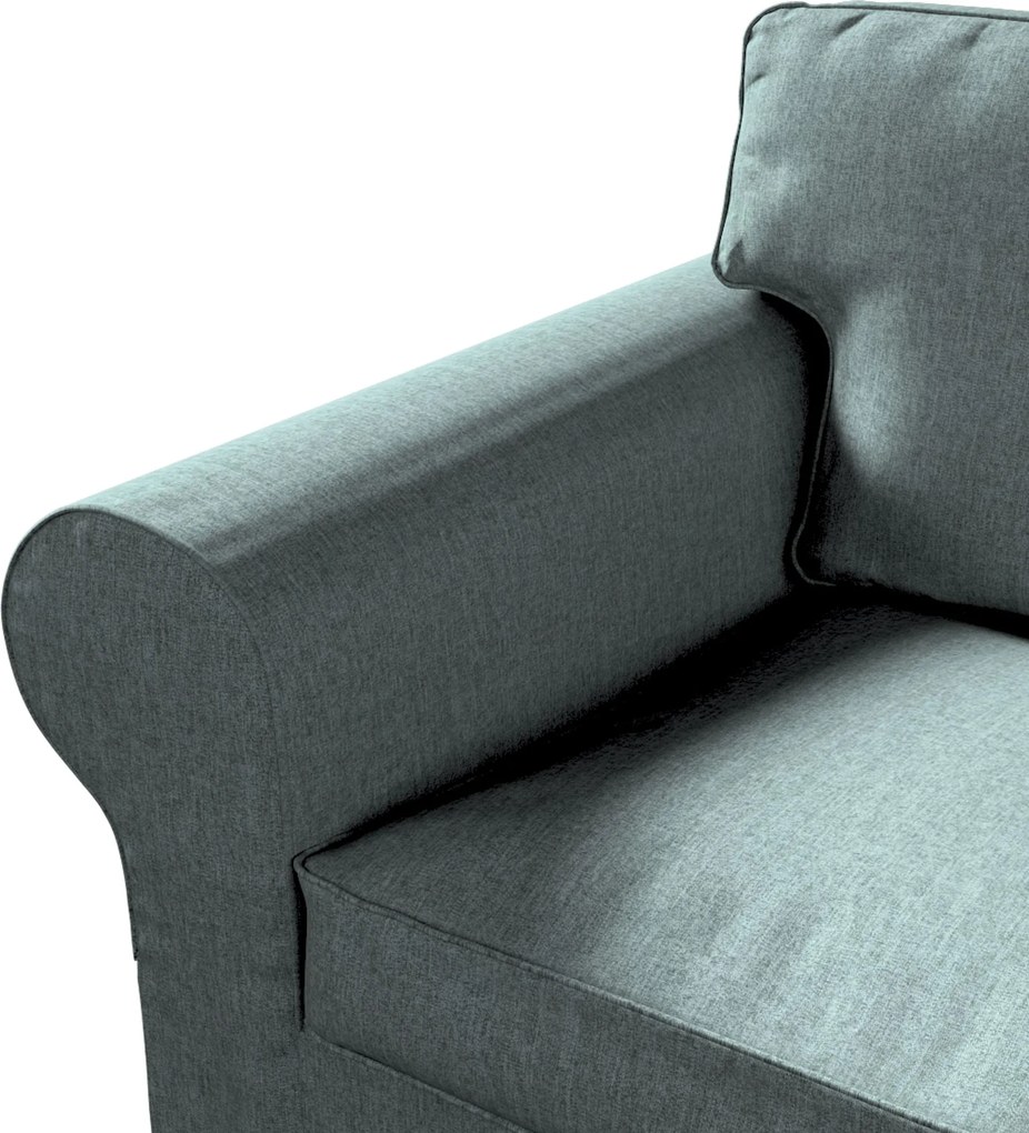 Potah na pohovku IKEA Ektorp 2-místná, rozkládací, STARÝ MODEL barva modrá látka pletený vzor