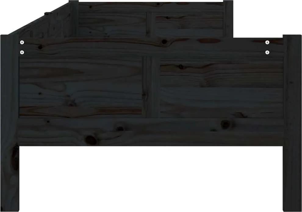 vidaXL Válenda masivní borové dřevo 90 x 200 cm [820241] Barva: Černá