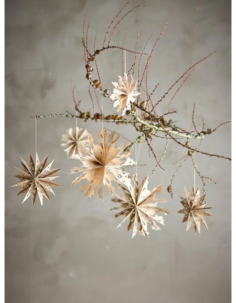 Papírové vánoční ozdoby v sadě 6 ks ø 30 cm Star – Bloomingville