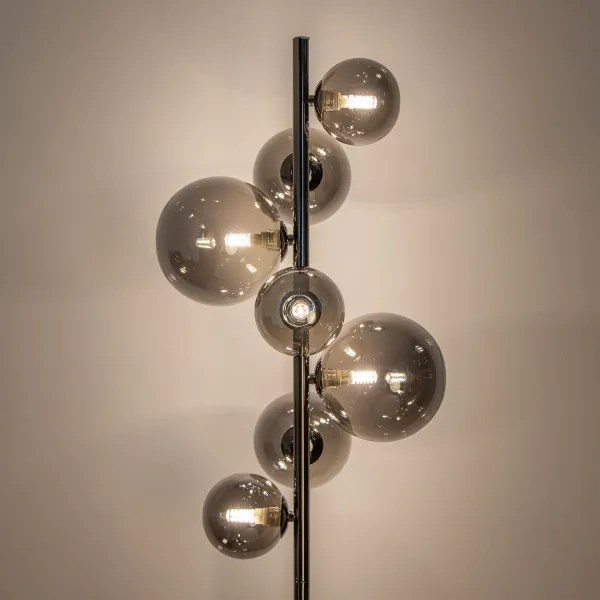 BRILAGI - LED Stojací lampa MILLA 7xG9/3W/230V černý chrom/kouřová