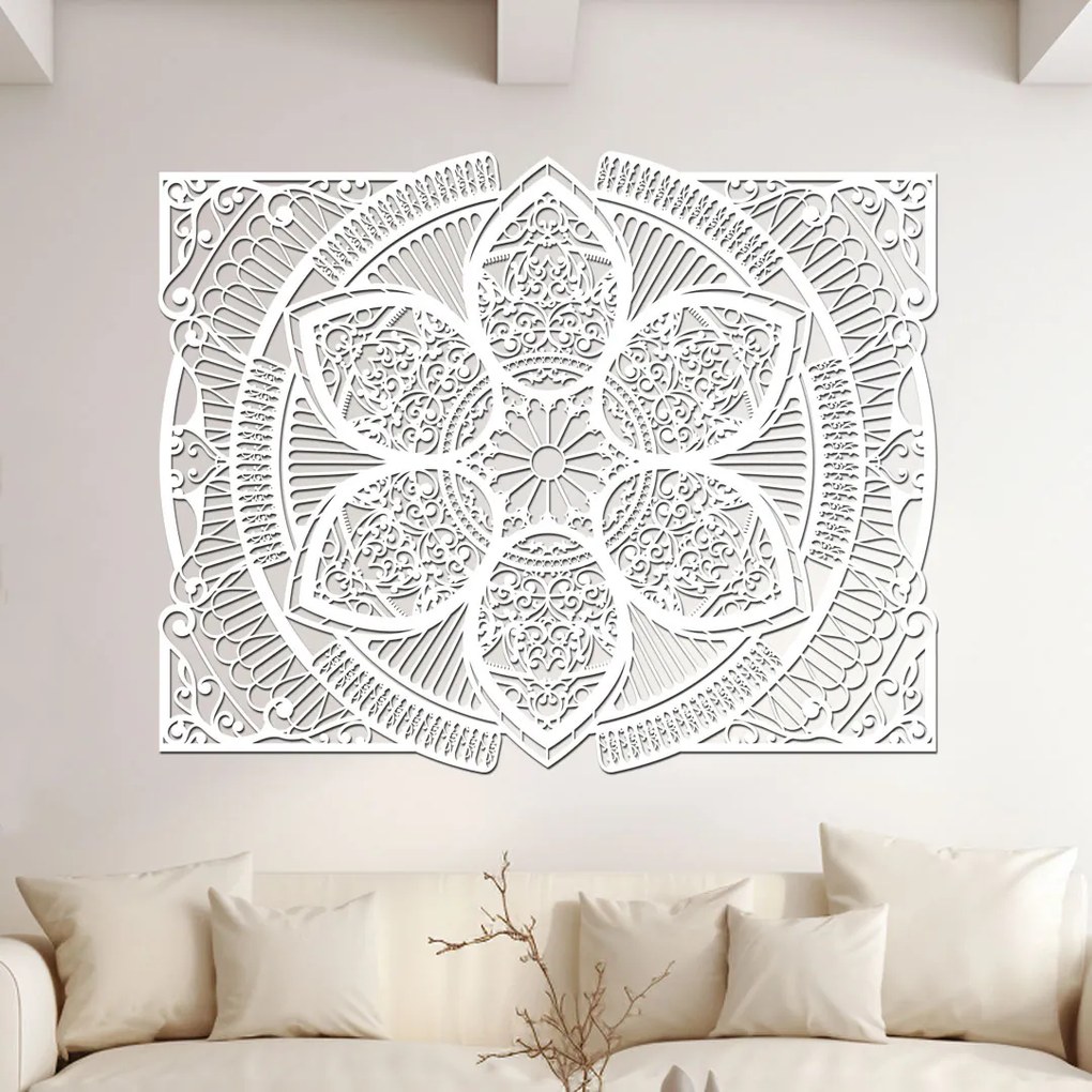dřevo života Dřevěná mandala TVOŘIVOST Zvolte rozměr (cm): 120x96, Zvolte barvu dekoru: Antracitová