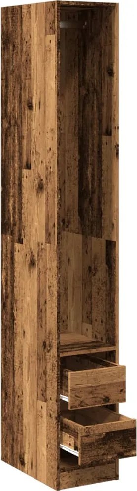Šatní skříň old wood 30 x 50 x 200 cm kompozitní dřevo 3307745