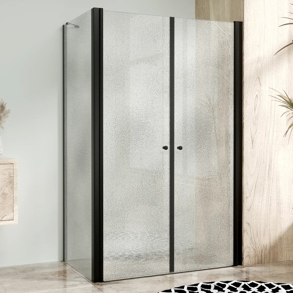 BETA COMBI Black 90x80 Grape Obdélníkový sprchový kout bez vaničky