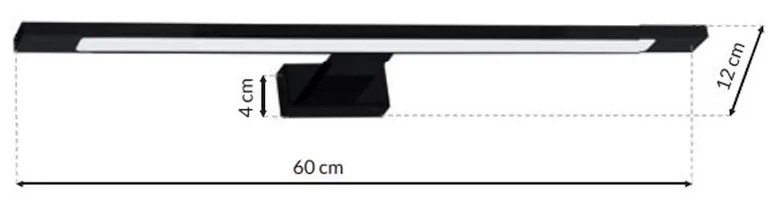 Nástěnné LED svítidlo Shine, 1x LED 12w, 4000k, (60 cm), b