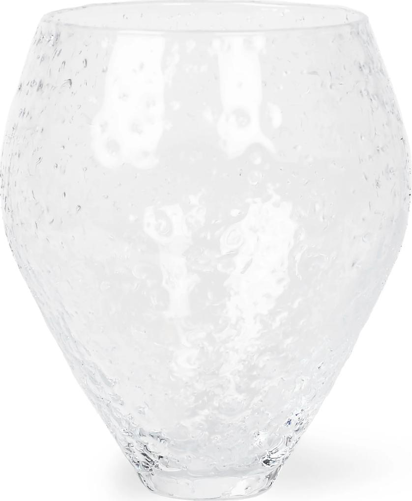 Váza Crushed Glass 17,7 x 20 cm transparentní