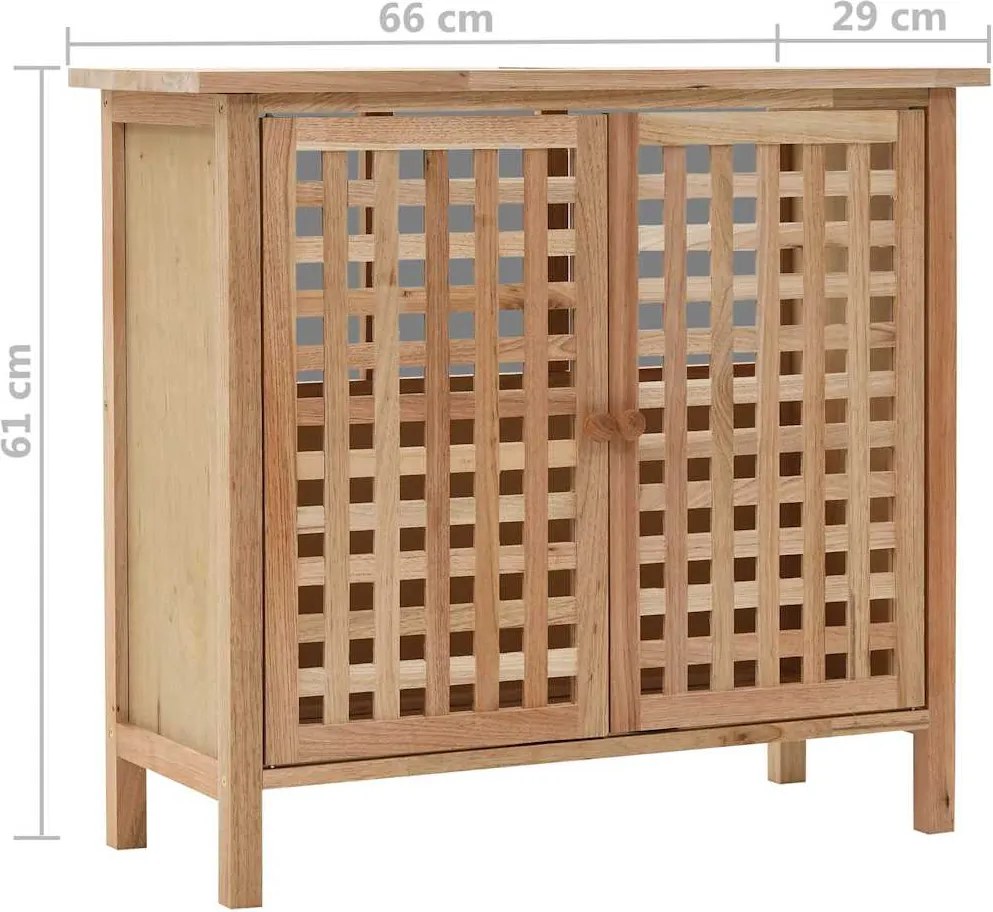 Skříňka pod umyvadlo masivní ořechové dřevo 66 x 29 x 61 cm 247097