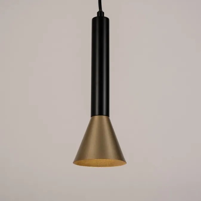 Závěsné minimalistické svítidlo nad noční stolek do ložnice Tolomeo Black and Gold One