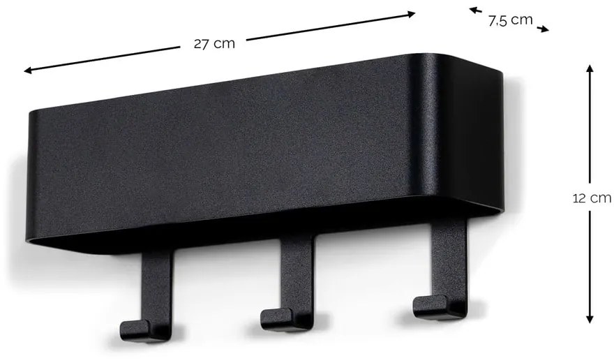 Světle žlutý ocelový nástěnný věšák s poličkou 27 cm Dax Play – Spinder Design