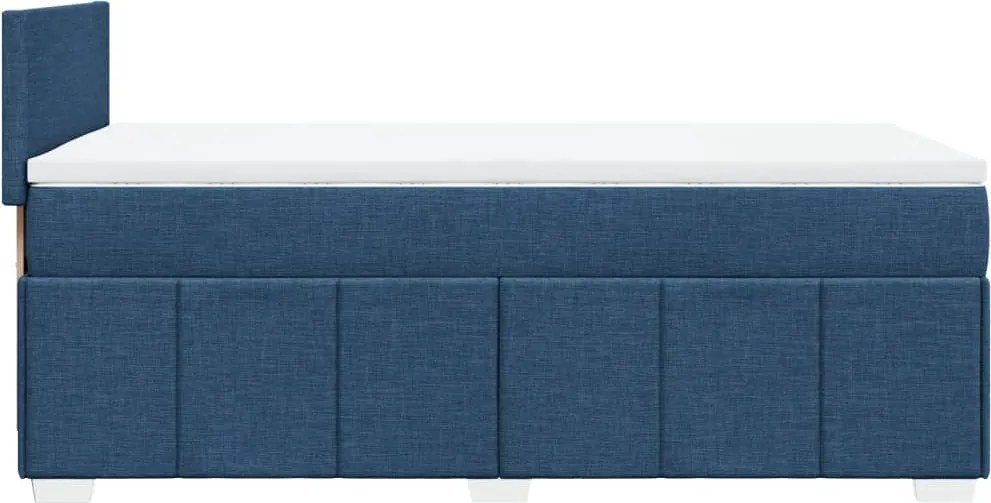 Box spring postel s matrací modrá 90x200 cm textil 3289250