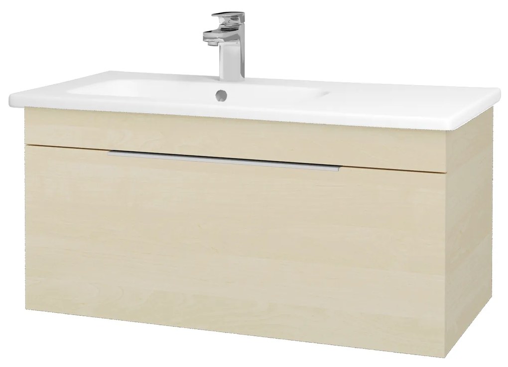 Dřevojas Koupelnová skříň ASTON SZZ 90 Varianta: N01 Bílá lesk / Úchytka T05 / L01 Bílá vysoký lesk