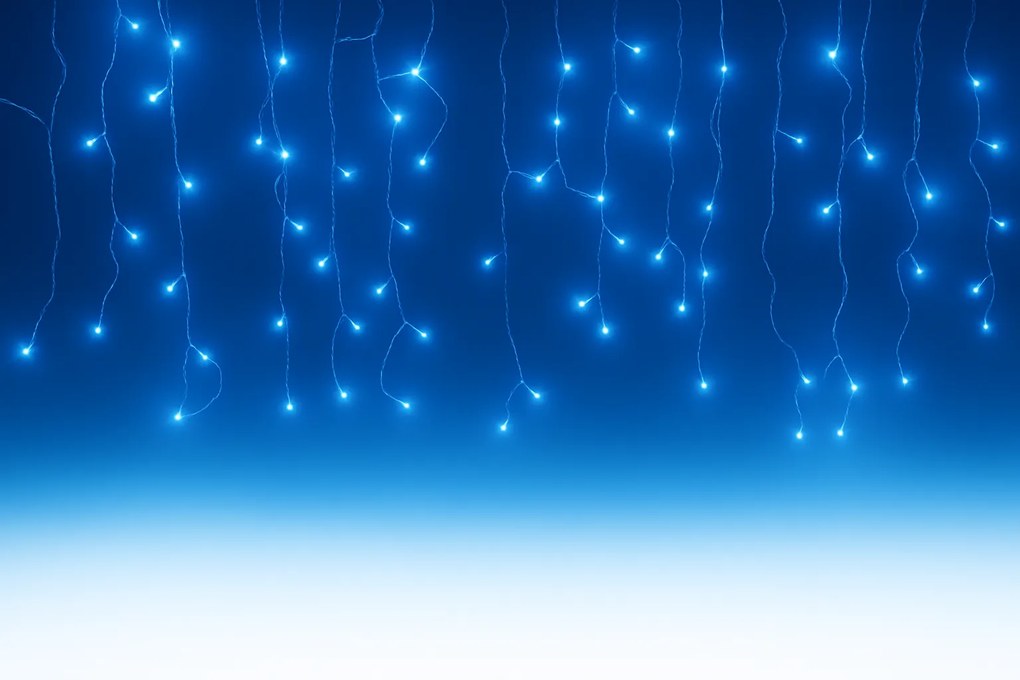 Vánoční světýlka LED záclona FLASH modrá 500 LED