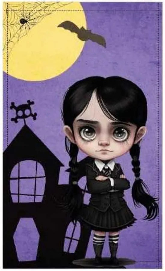 Dětský ručník Wednesday Addams - 100% bavlna - 30 x 50 cm