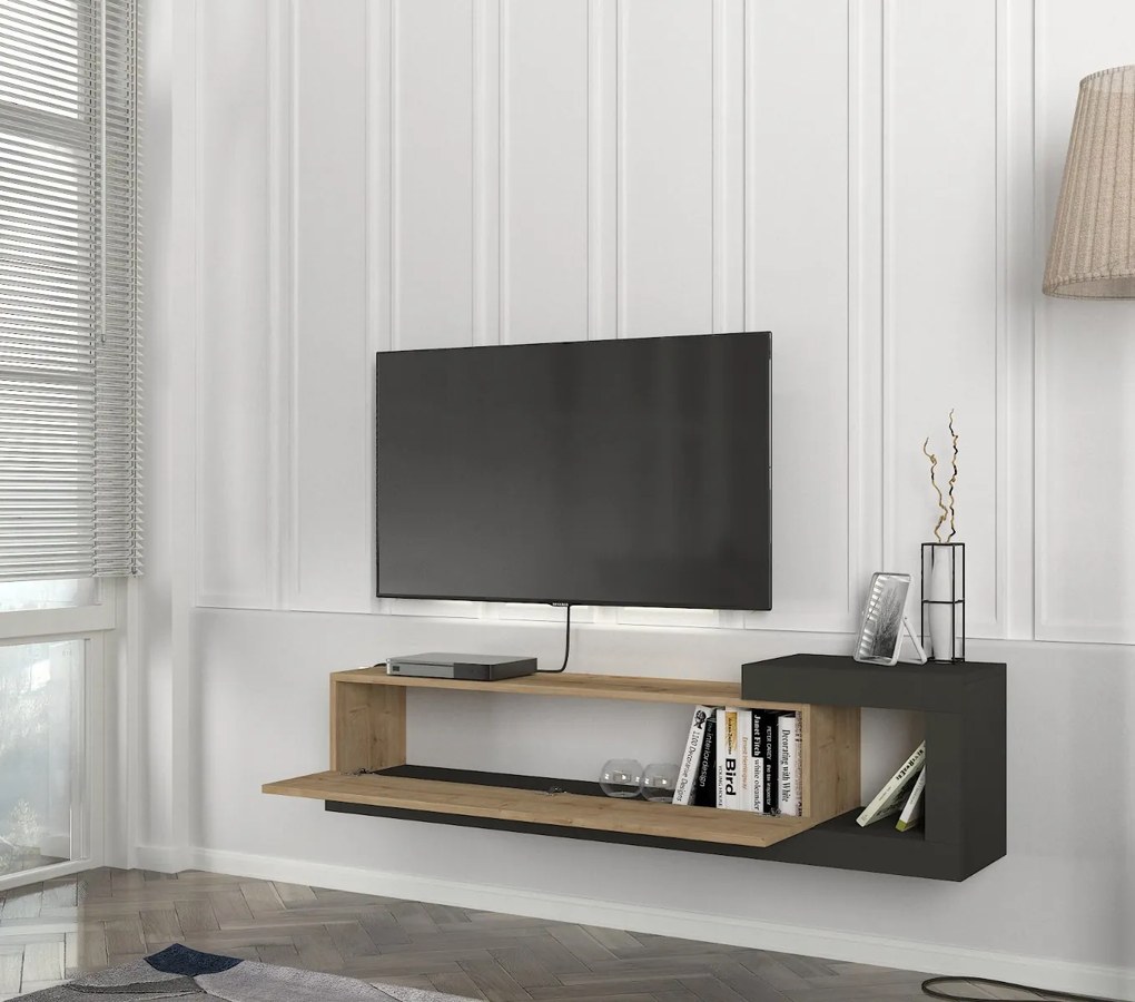 VerDesign VELIERO moderní TV stolek, sapphire/antracit