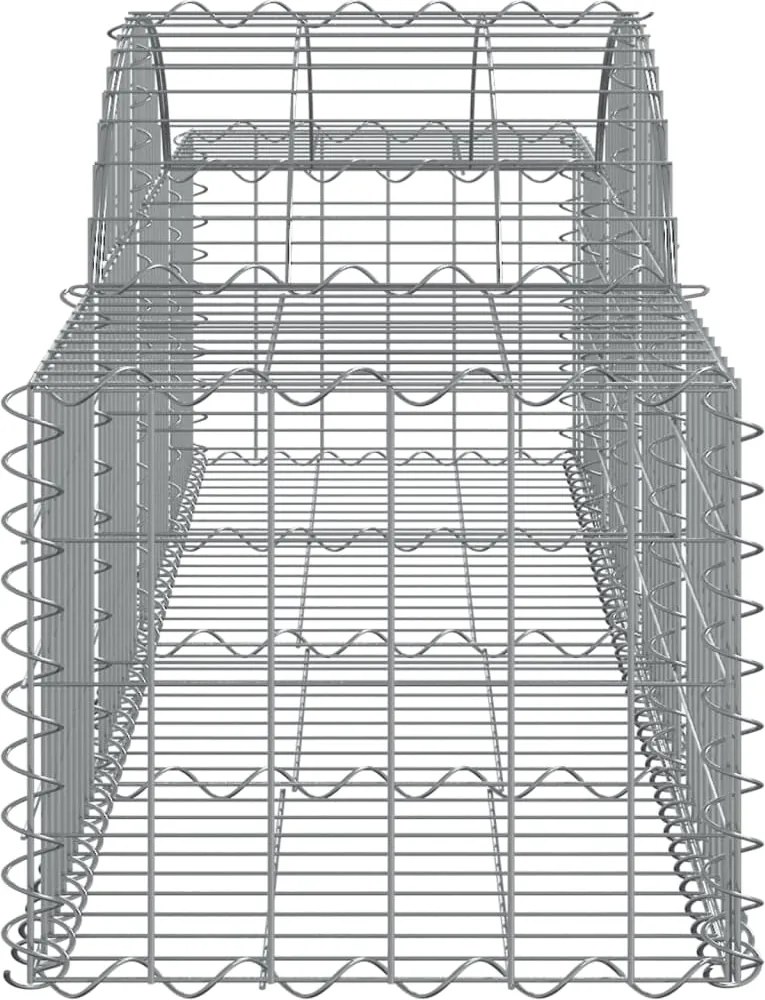 Klenuté gabionové koše 10 ks 200x50x40/60 cm pozinkované železo 3146265