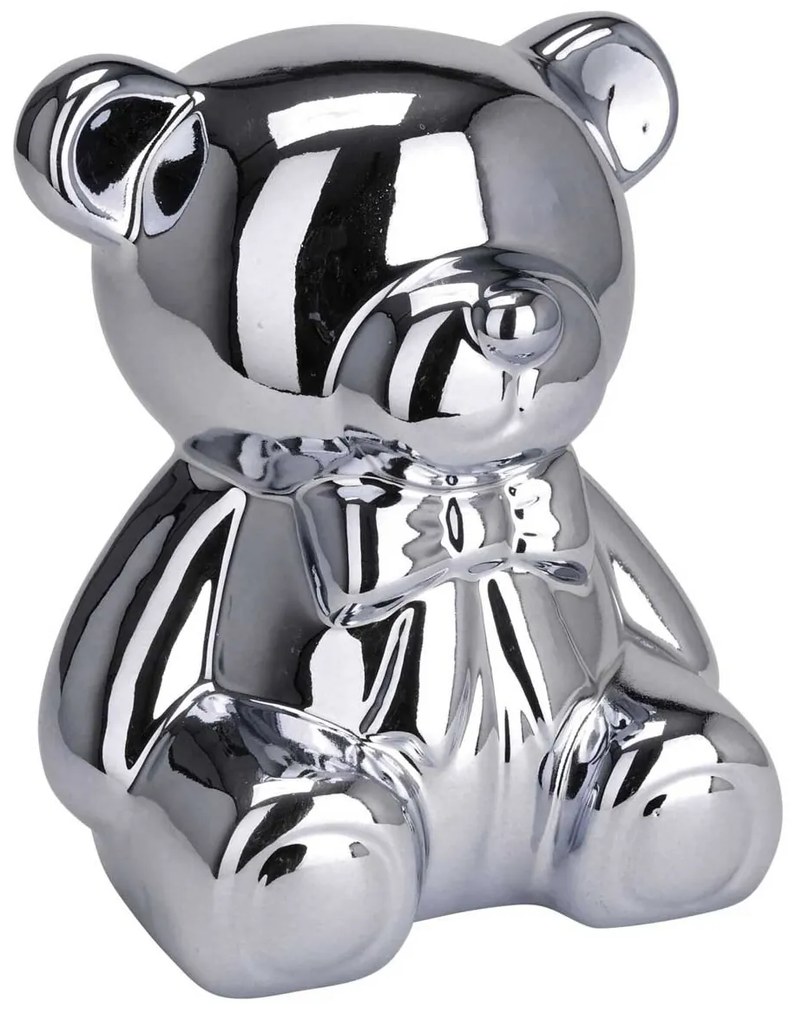 Keramická pokladnička Silver Bear 12,5x14,4x17 cm