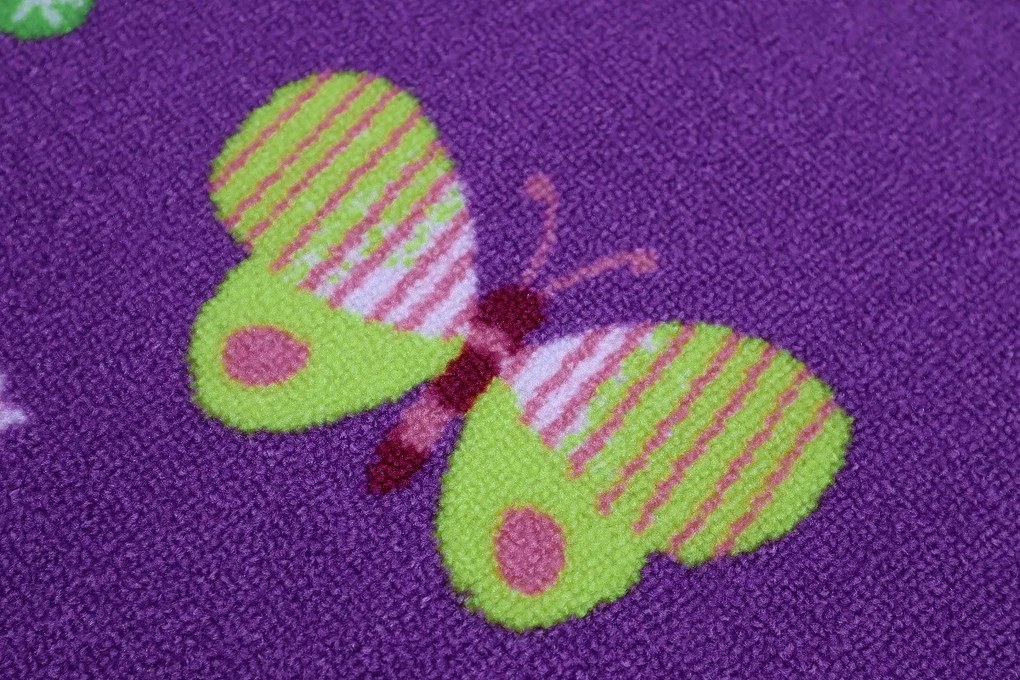 Vopi koberce Dětský kusový koberec Motýlek 5291 fialový - 95x200 cm