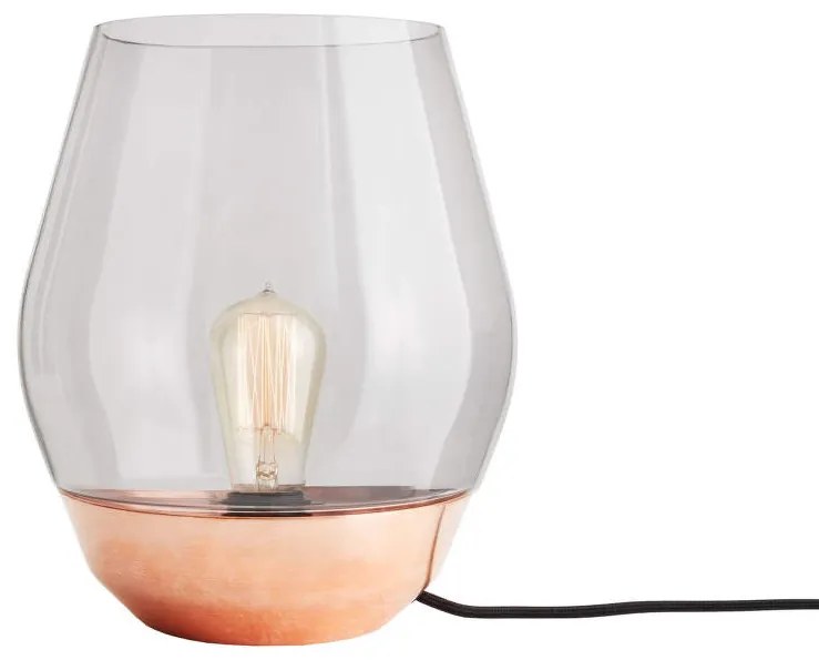 New Works Stolní lampa Bowl Table Lamp, raw copper / light smoked glass 20510