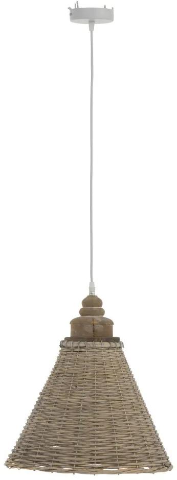 Přírodní ratanové kónické závěsné světlo Iconic - Ø 35*112 cm