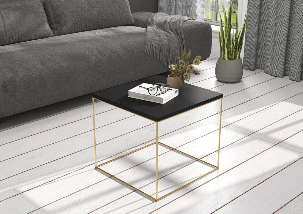 ADRK Furniture Konferenční stolek ELENA 50x50 CT-ELE-G-B