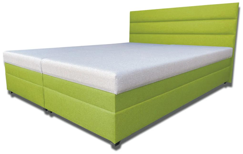 Manželská postel 180 cm Rebeka (s pěnovými matracemi) (sytě-zelená). 1030962