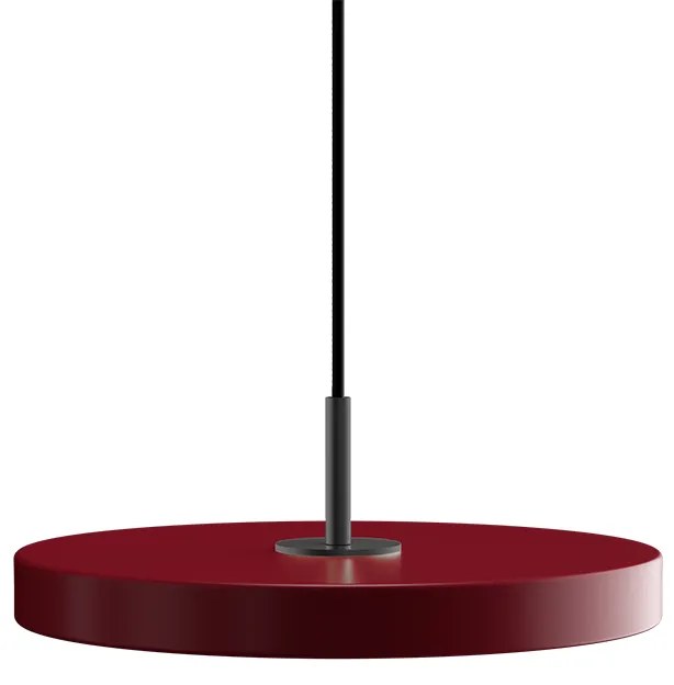 Umage 2210+4175 Asteria mini, závěsné svítidlo rubínově červená/černá, LED 14W, 3000K průměr 31cm