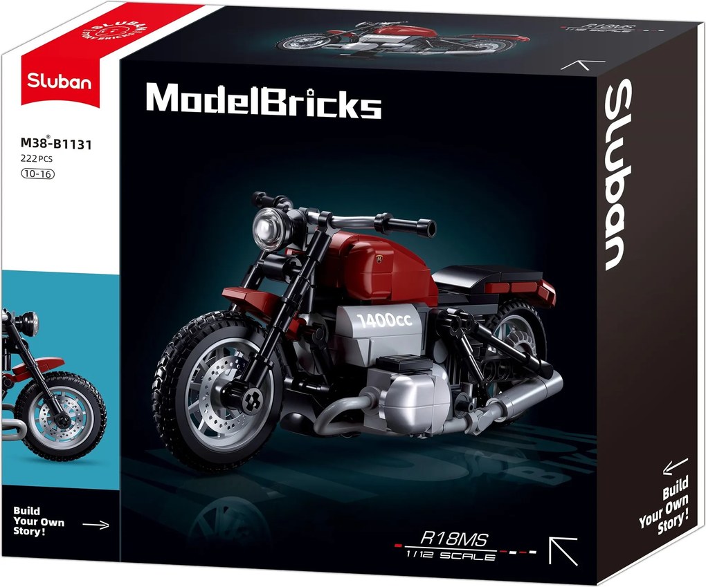 Stavebnice sluban model bricks m38-b1131 motorka r18