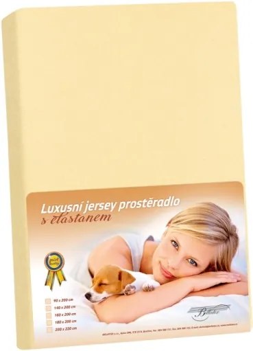 Bellatex prostěradlo jersey LUX Vanilková rozměr 90x200 cm