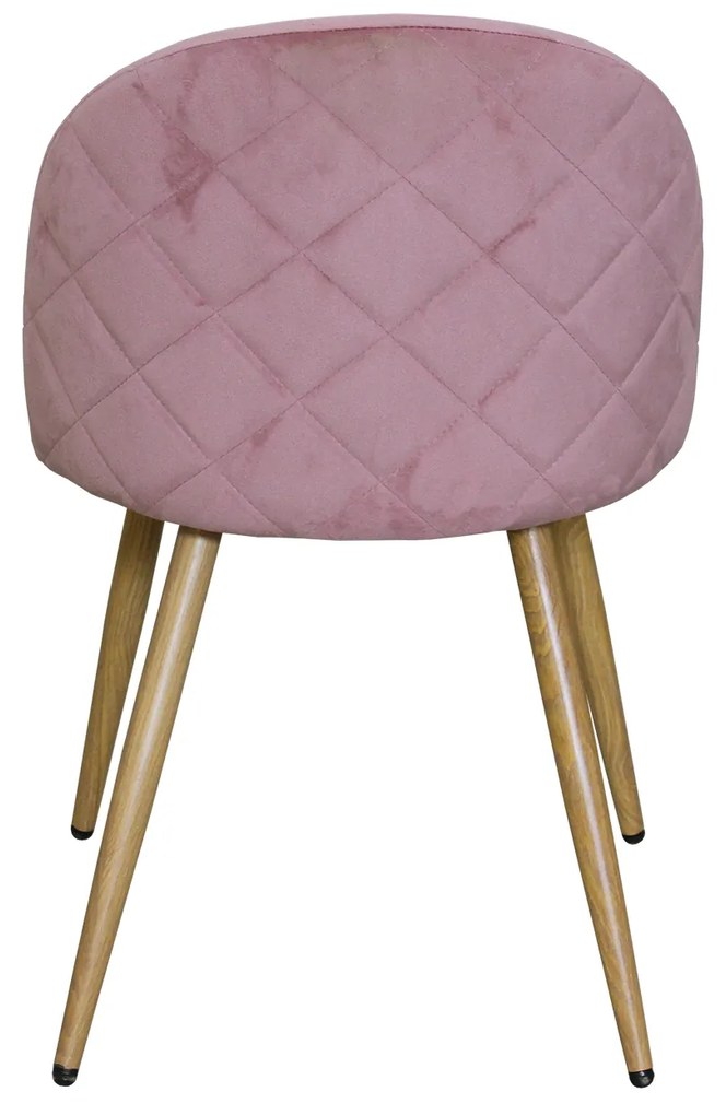 IDEA Jídelní židle LAMBDA růžový samet