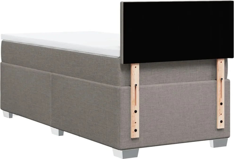 Box spring postel s matrací taupe 90x190 cm textil 3285740