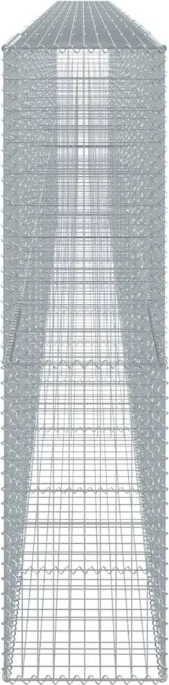 Gabionový koš s víkem 1 100 x 50 x 200 cm pozinkované železo 3295176