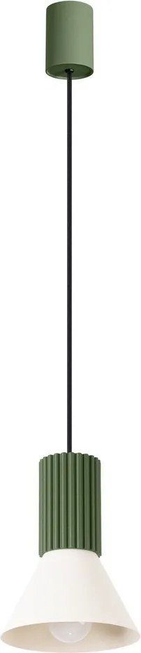 Zelené kovové závěsné svítidlo ø 14 cm Niru – Sollux