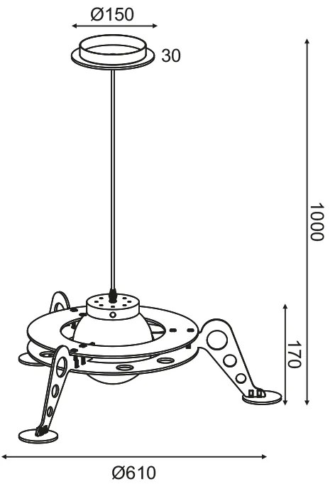 ACA DECOR Dětské závěsné stropní svítidlo UFO max. LED 13W/E27/230V/IP20