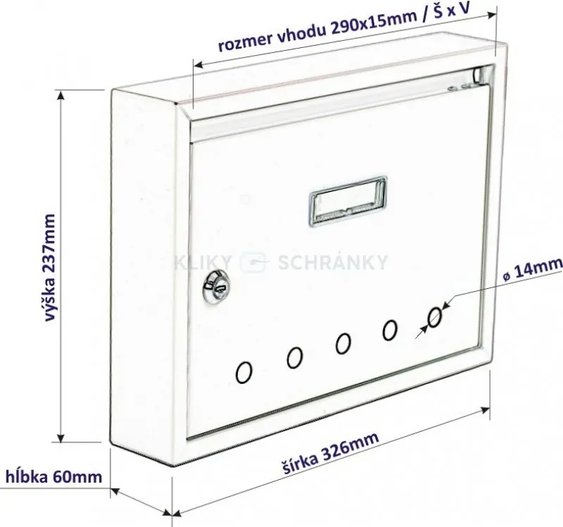 PANEL RAL7016 + nerez poštovní schránka | BIANO