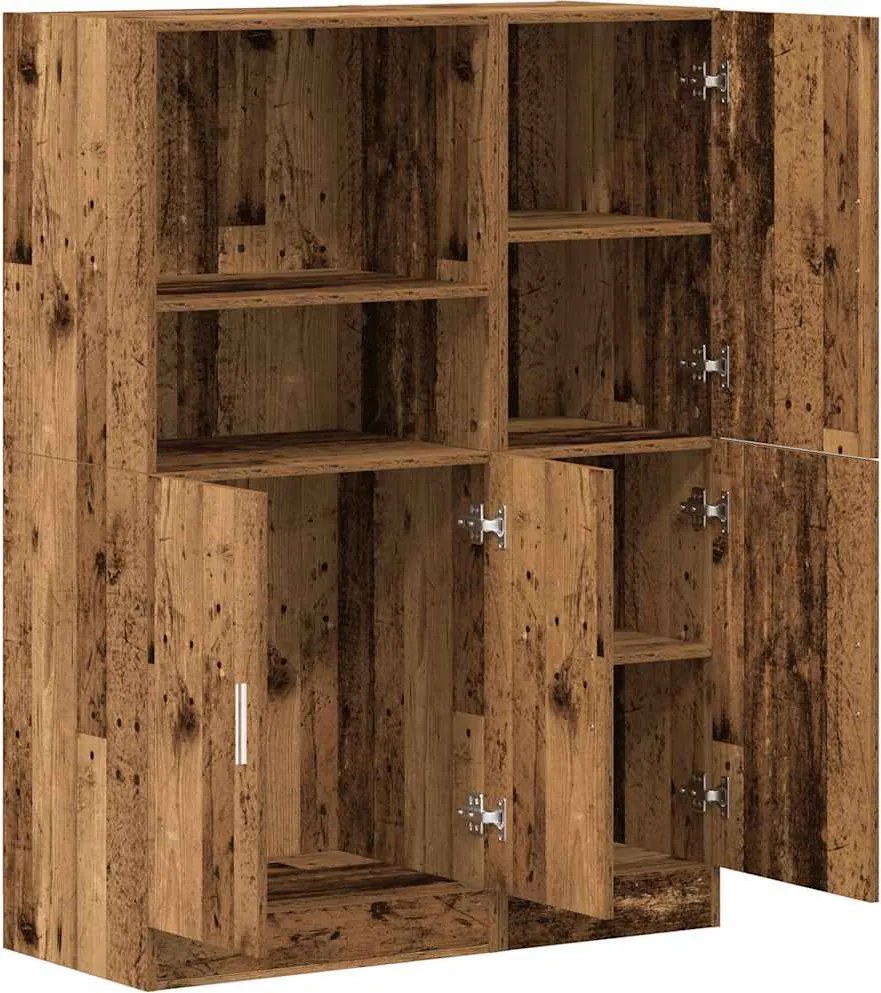 Sada 2 kusů kuchyňských skříněk old wood kompozitní dřevo 3324149