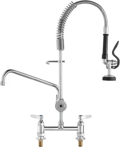 Komerční baterie s oplachovacím rozprašovačem, 66 cm výška, 20,3 cm střed, 30,5 cm