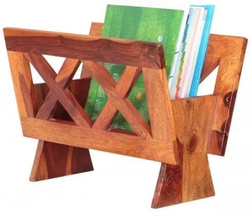 Indický nábytek - Stojan na noviny Kali 45x35x30 z masivu palisandr Natural