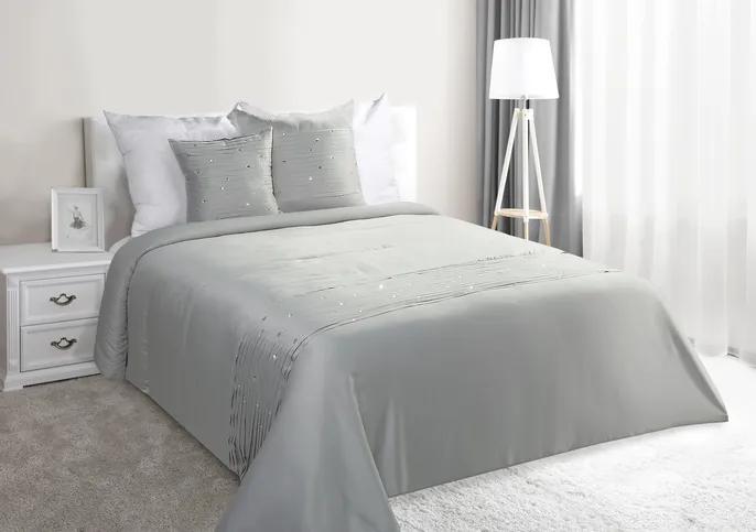 Luxusní saténový přehoz na postel MESALINA 220x240 cm stříbrná Mybesthome