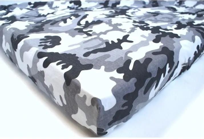 Nadia Dětské bavlněné prostěradlo 210x160cm různé vzory Barva: Tečky v šedé