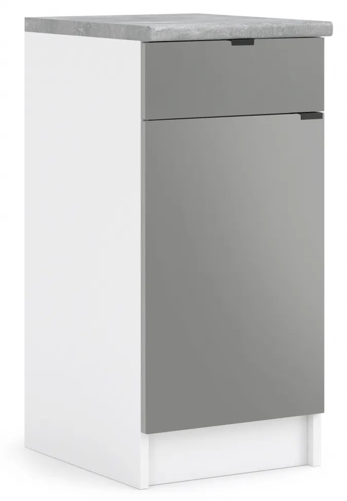 Kuchyňská skříňka spodní 40 cm - LAM D40 1D1SZ - Dvířka LETTY