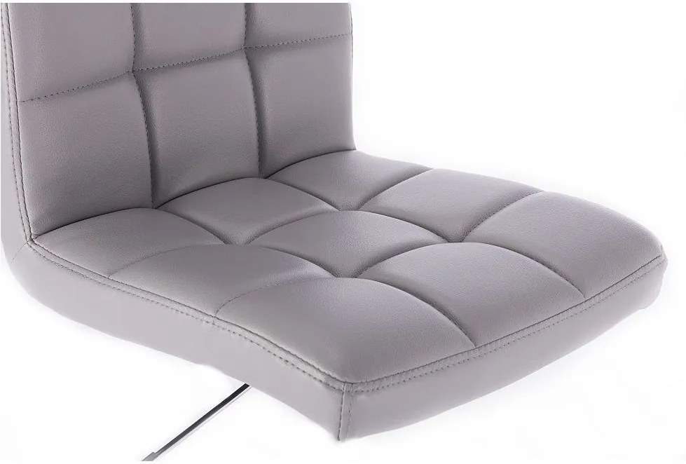 LuxuryForm DESIGN Otočná židle TOLEDO na stříbrném talíři - šedá