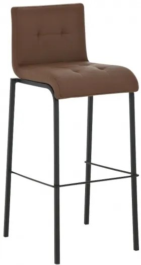 Barová židle Sarah Leder, výška 78 cm, černá-světle hnědá