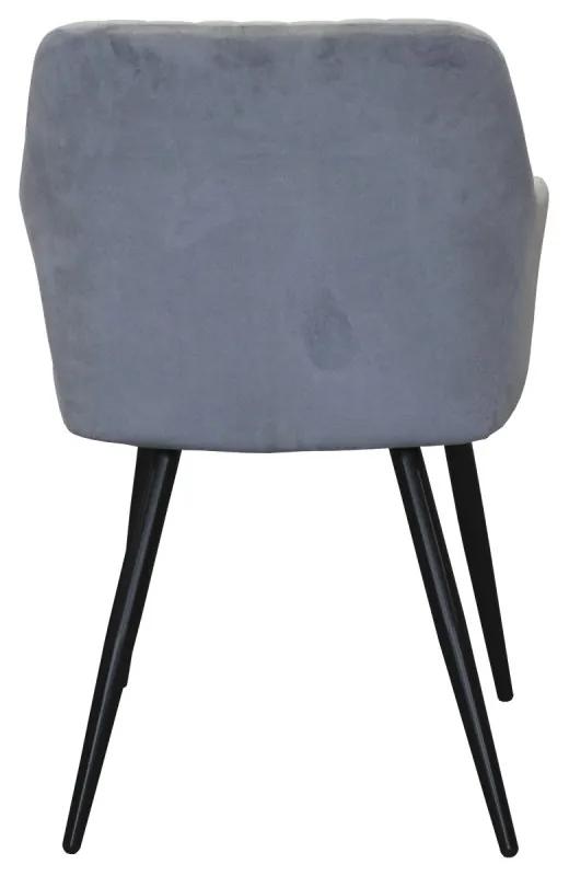 IDEA Jídelní židle DIAMANT šedý samet