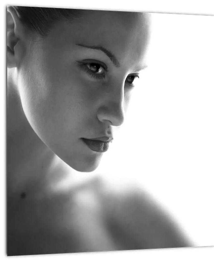 Obraz - Černobílý portrét ženy (30x30 cm)