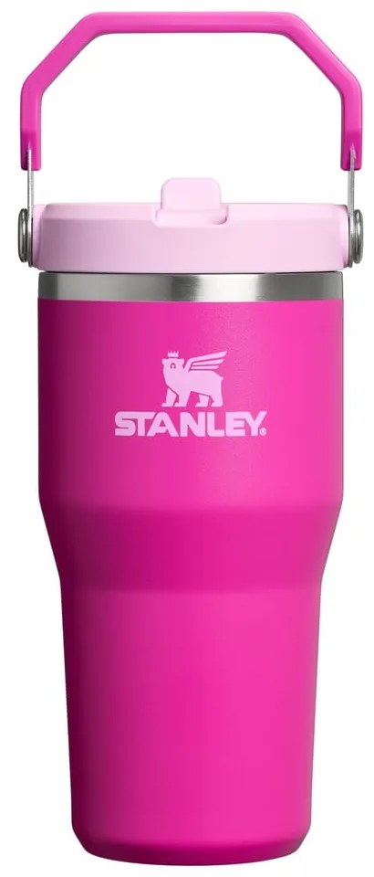 Růžová termoska z nerezové oceli 600 ml IceFlow™ Flip Straw 2.0 Tumbler Violet Blossom – Stanley