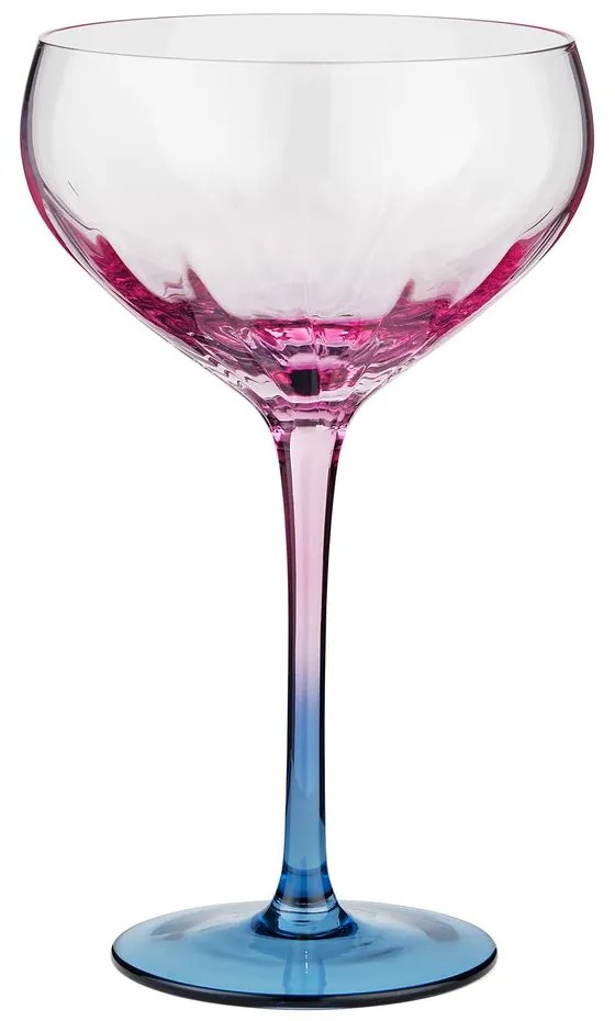DIVINE Sklenice na koktejly 380 ml - modrá/růžová
