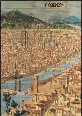 Obraz, Reprodukce - Pohled na Florencii, Firenze, (35 x 50 cm) | BIANO
