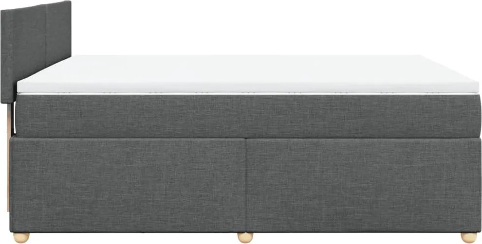 Box spring postel s matrací tmavě šedá 140x200 cm textil 3286697