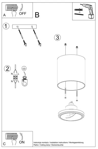 Sollux SL.0695 - Bodové svítidlo TIUBE1xGU10-AR111/10W/230V