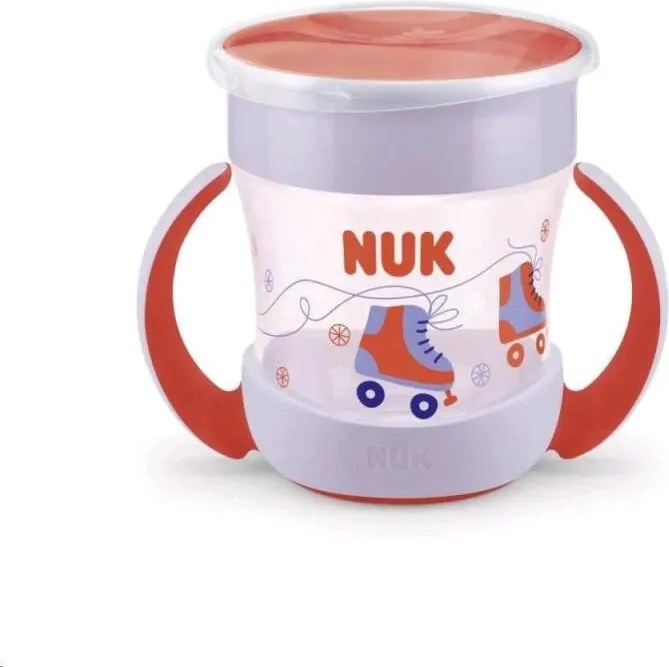 Dětský hrníček Mini Magic NUK 360° s víčkem červená