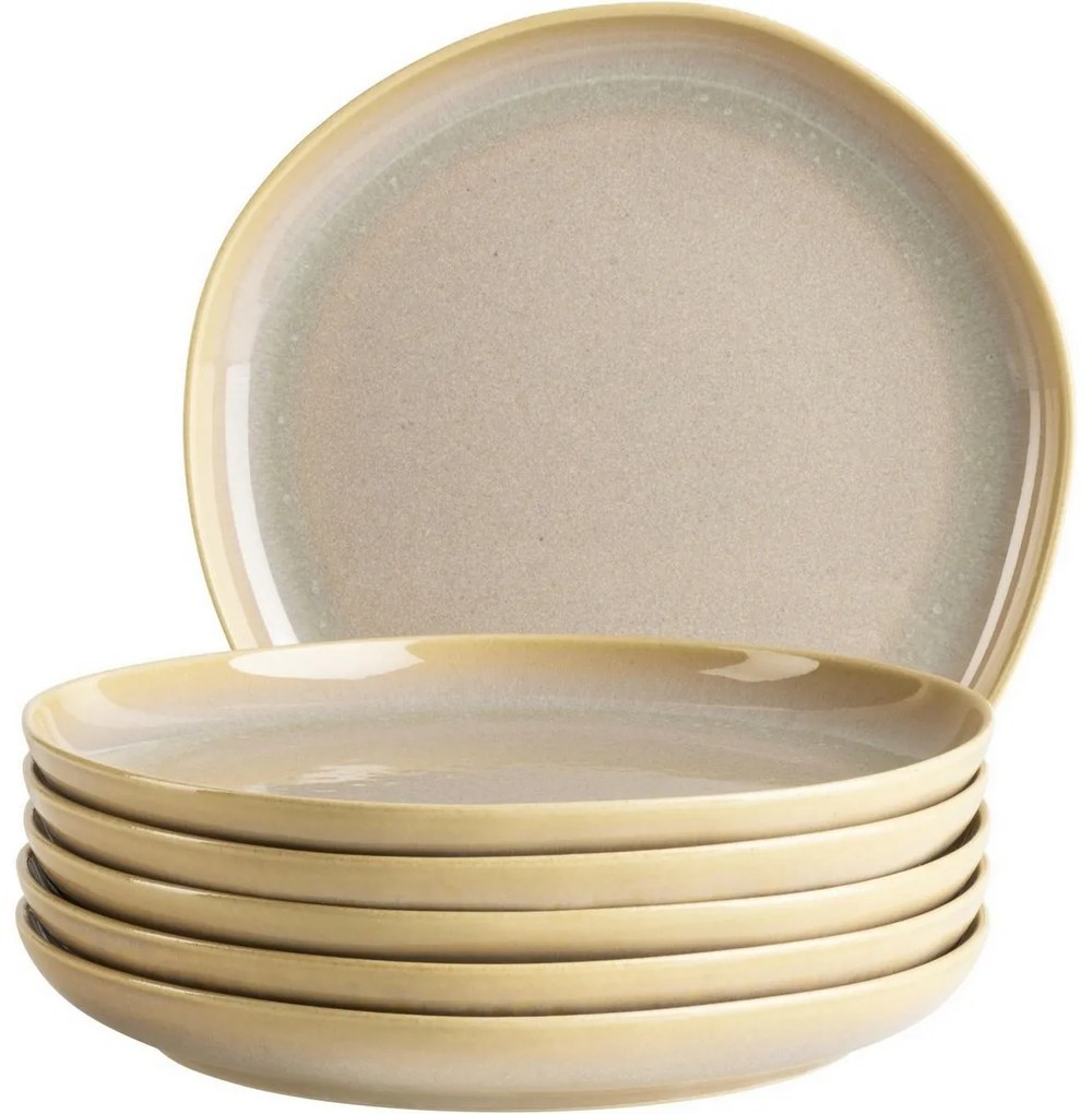 Mäser Sada dezertních talířů Cordelia Sand Textura 22 cm, 6 ks